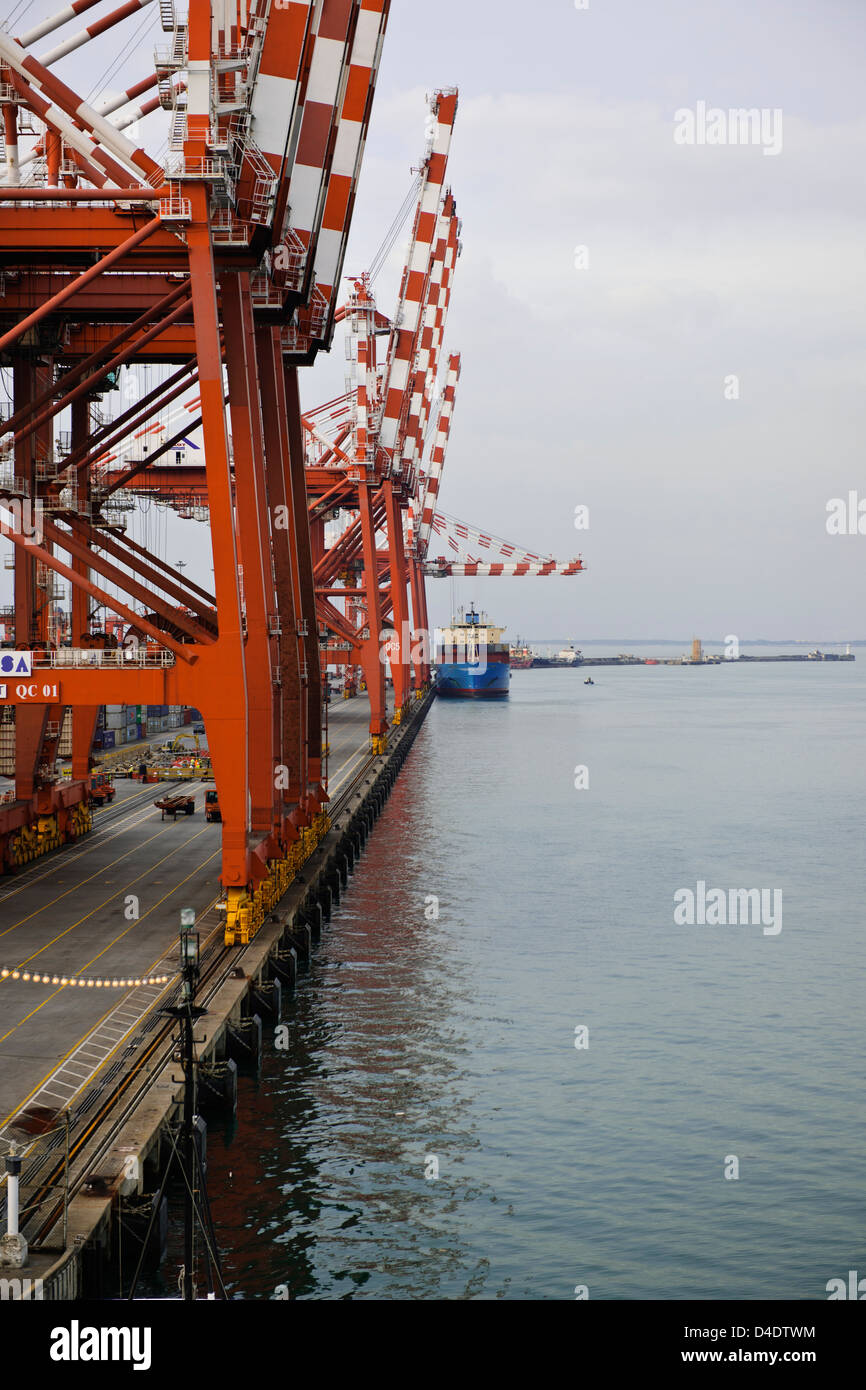 Colombo Port Authority Container Terminal,Gantry Cranes,Ships Unloading ...