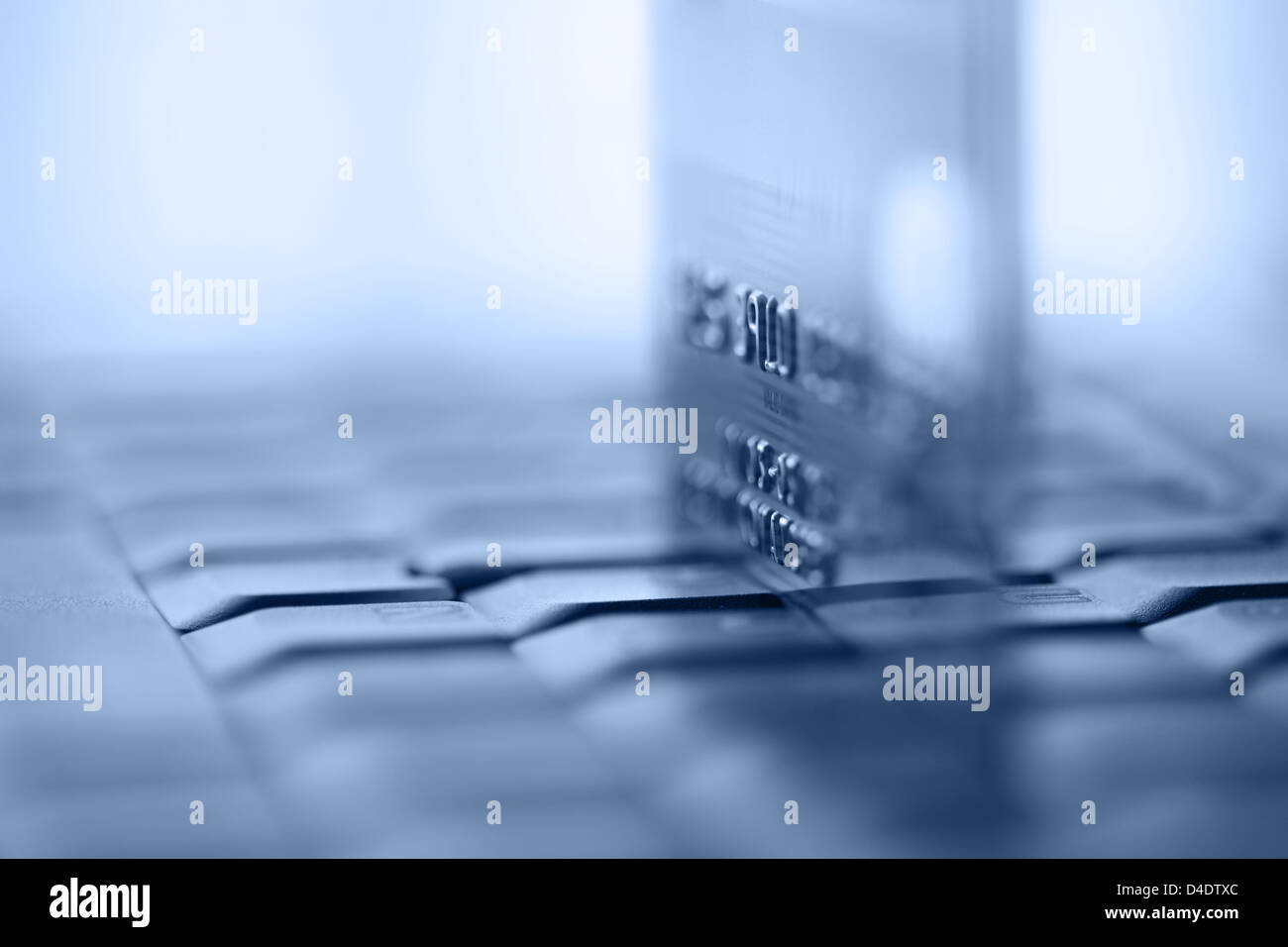 Bank Credit Card on a Computer Keyboard Stock Photo - Alamy
