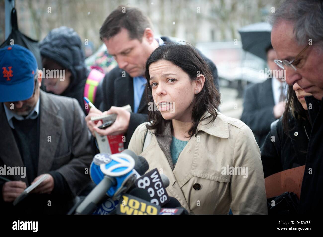 Manhattan, New York, U.S. March 12, 2013. Defense attorneys ROBERT BAUM ...
