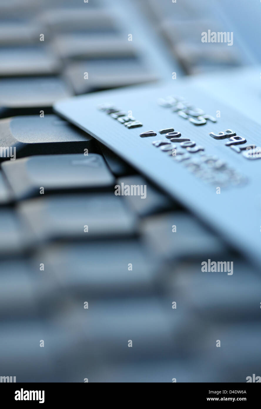 Bank Credit Card on a Computer Keyboard Stock Photo - Alamy
