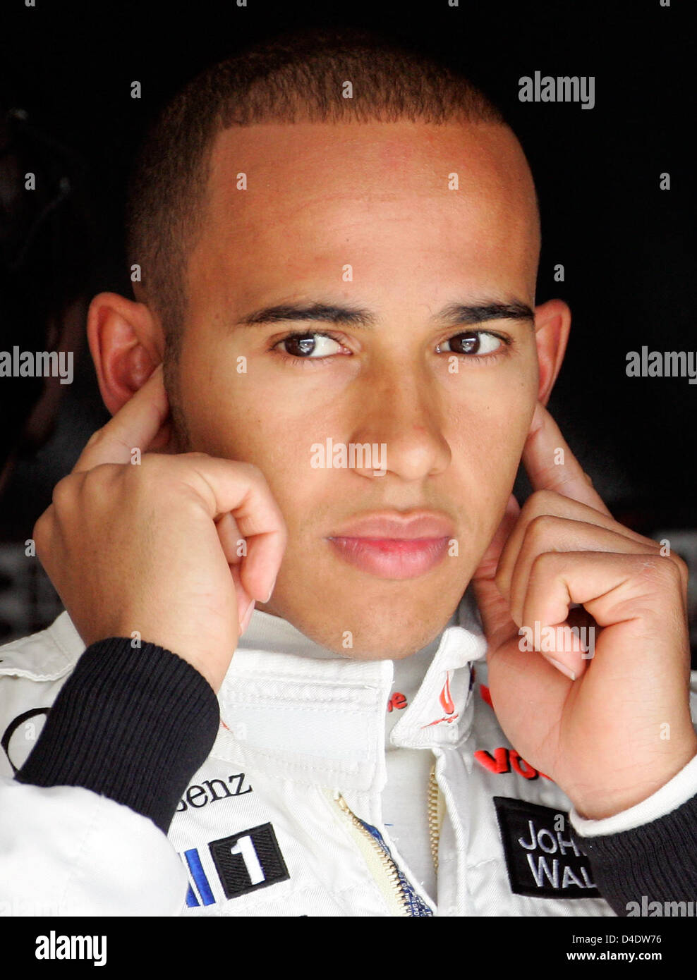 British Formula One driver Lewis Hamilton of McLaren Mercedes protects ...