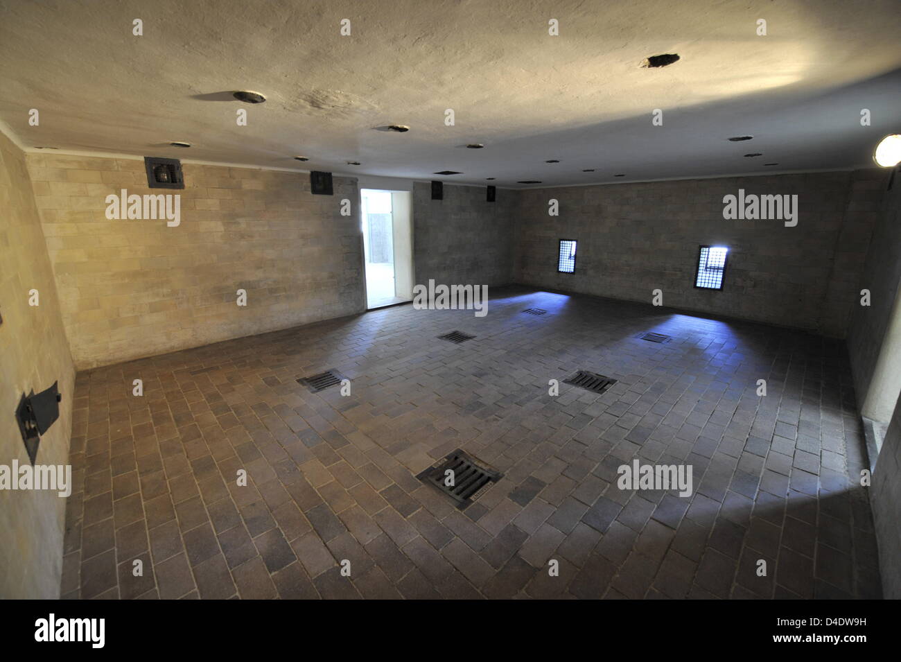 Dachau concentration camp germany gas shower chamber hi-res stock ...