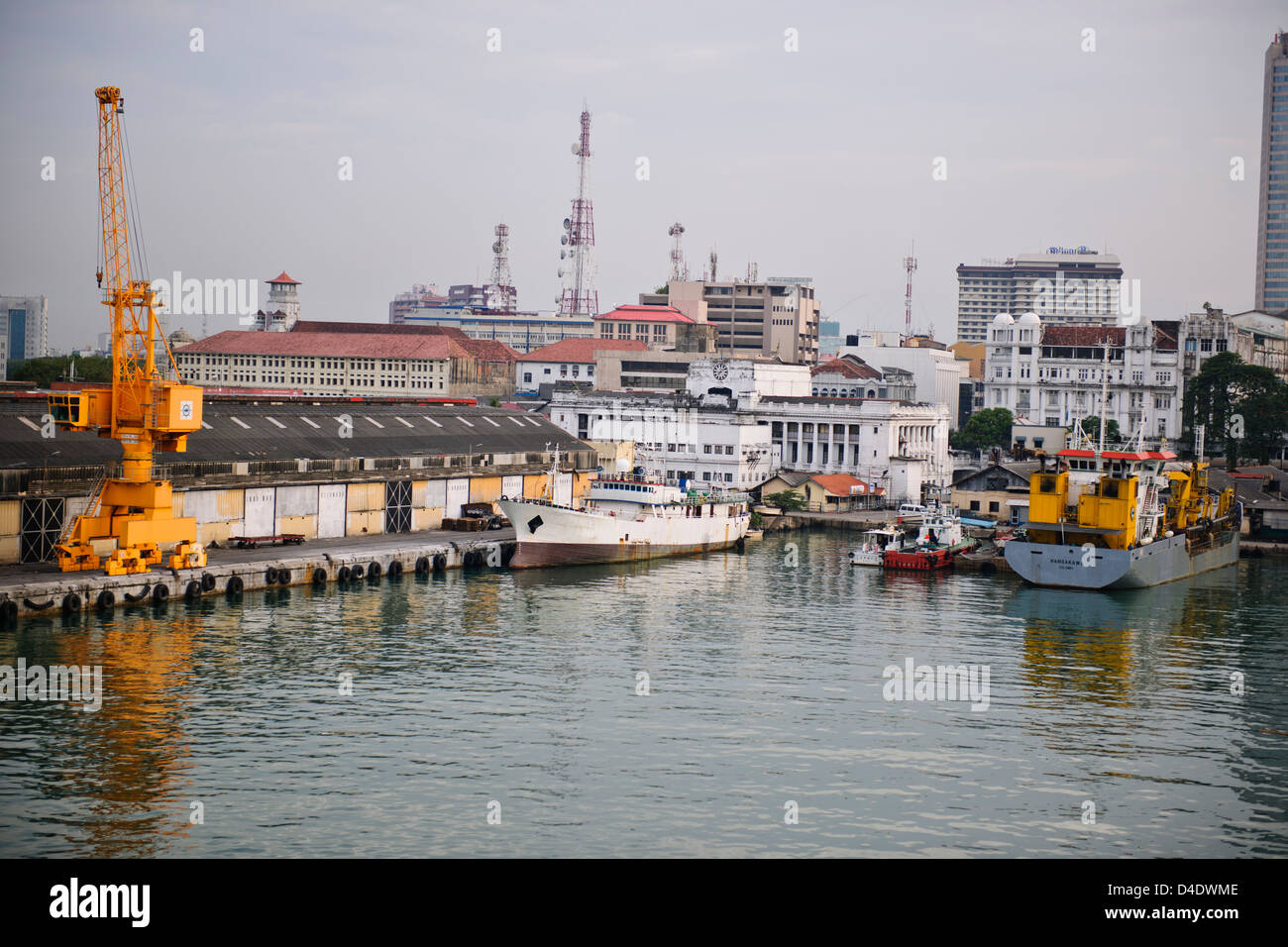Colombo Port Authority Container Terminal,Gantry Cranes,Ships Unloading ...