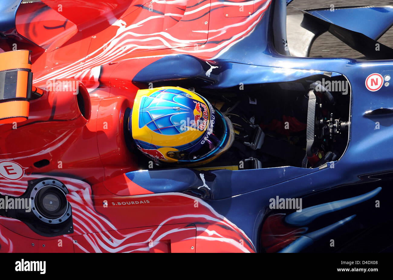 French Formula One driver Sebastien Bourdais of Scuderia Toro Rosso ...