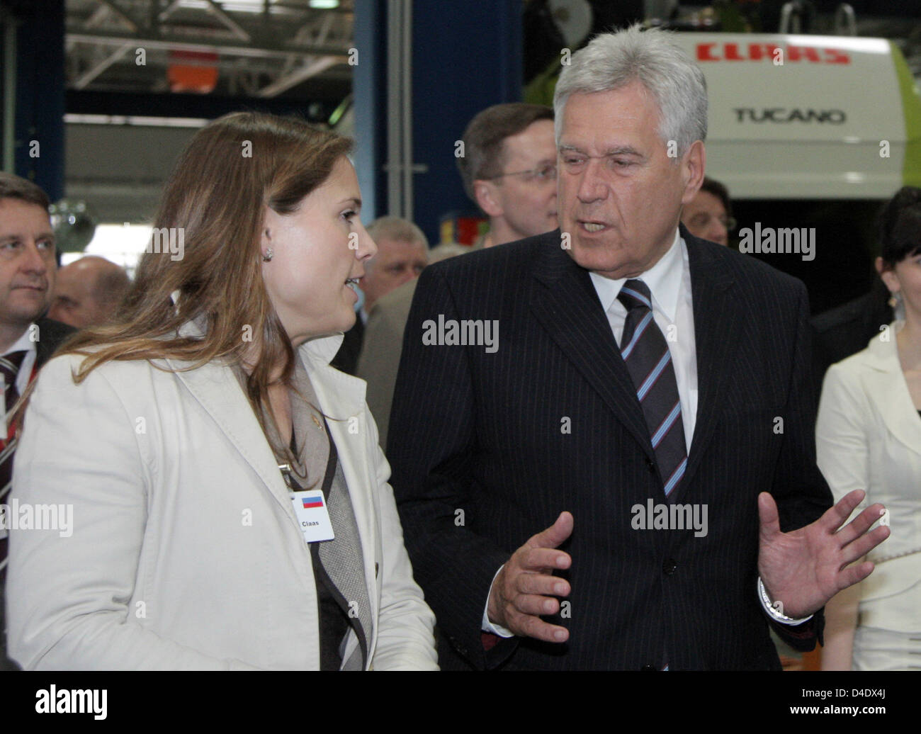 Cathrina Claas explains the production process to German Minister of ...