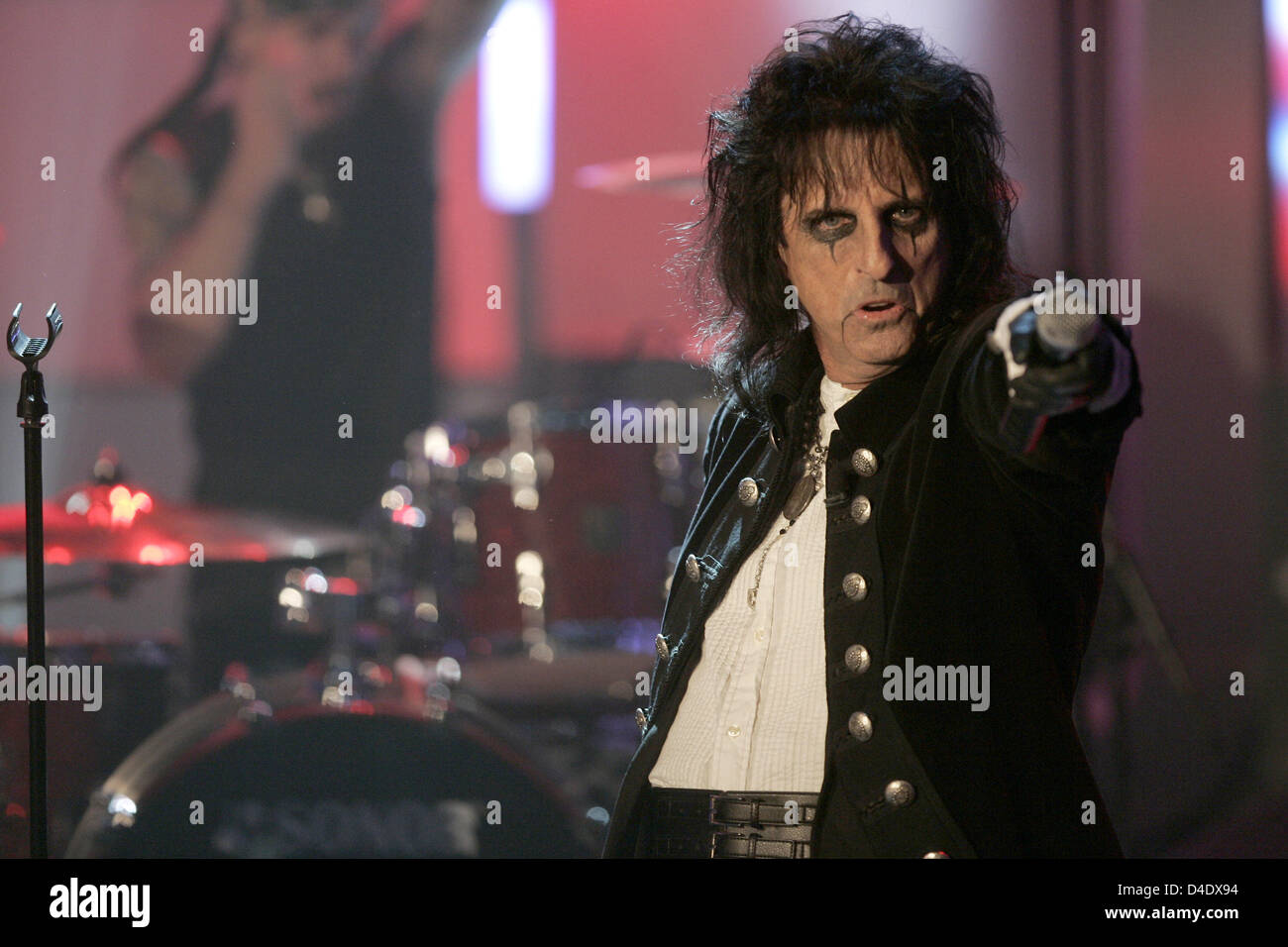 US rock singer Alice Cooper performs during the taping of German ...