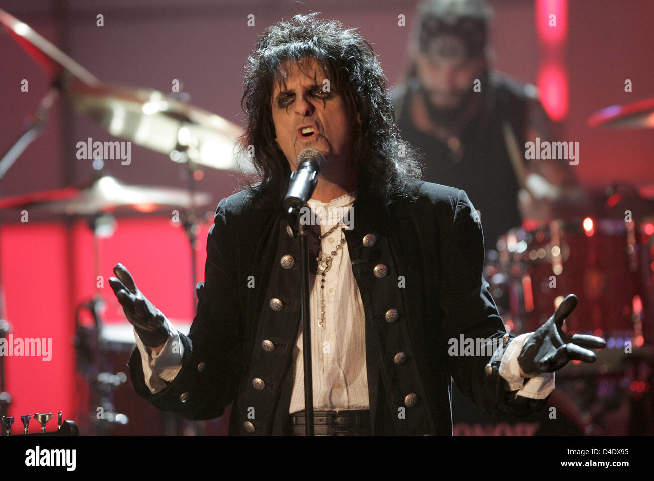 US rock singer Alice Cooper performs during the taping of German ...