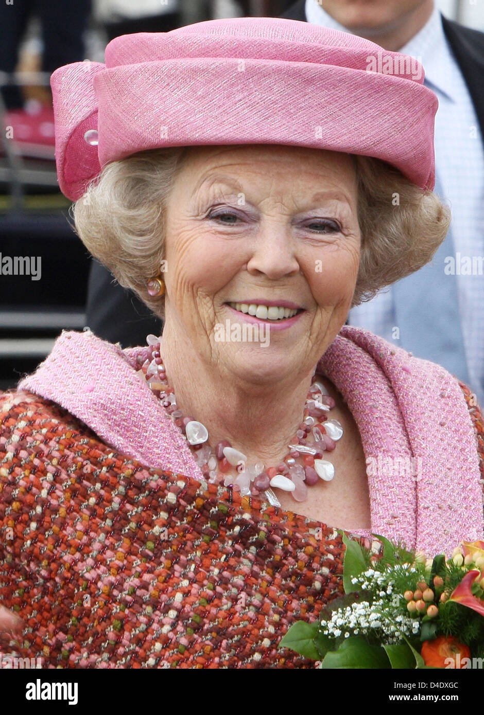 Dutch Queen Beatrix smiles during the Queen's Day in Franeker ...