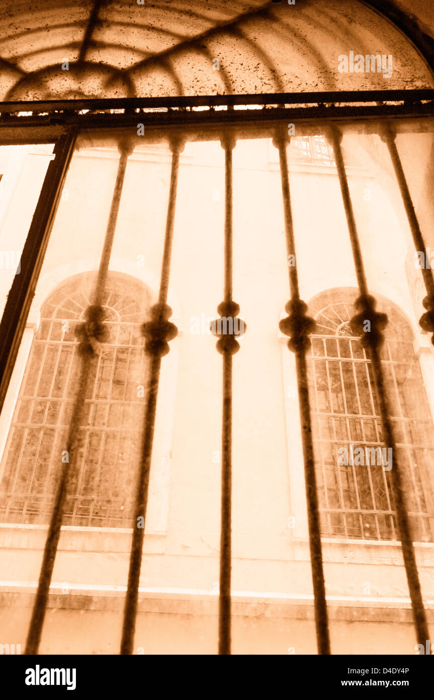 Wrought iron gated windows hi-res stock photography and images - Alamy
