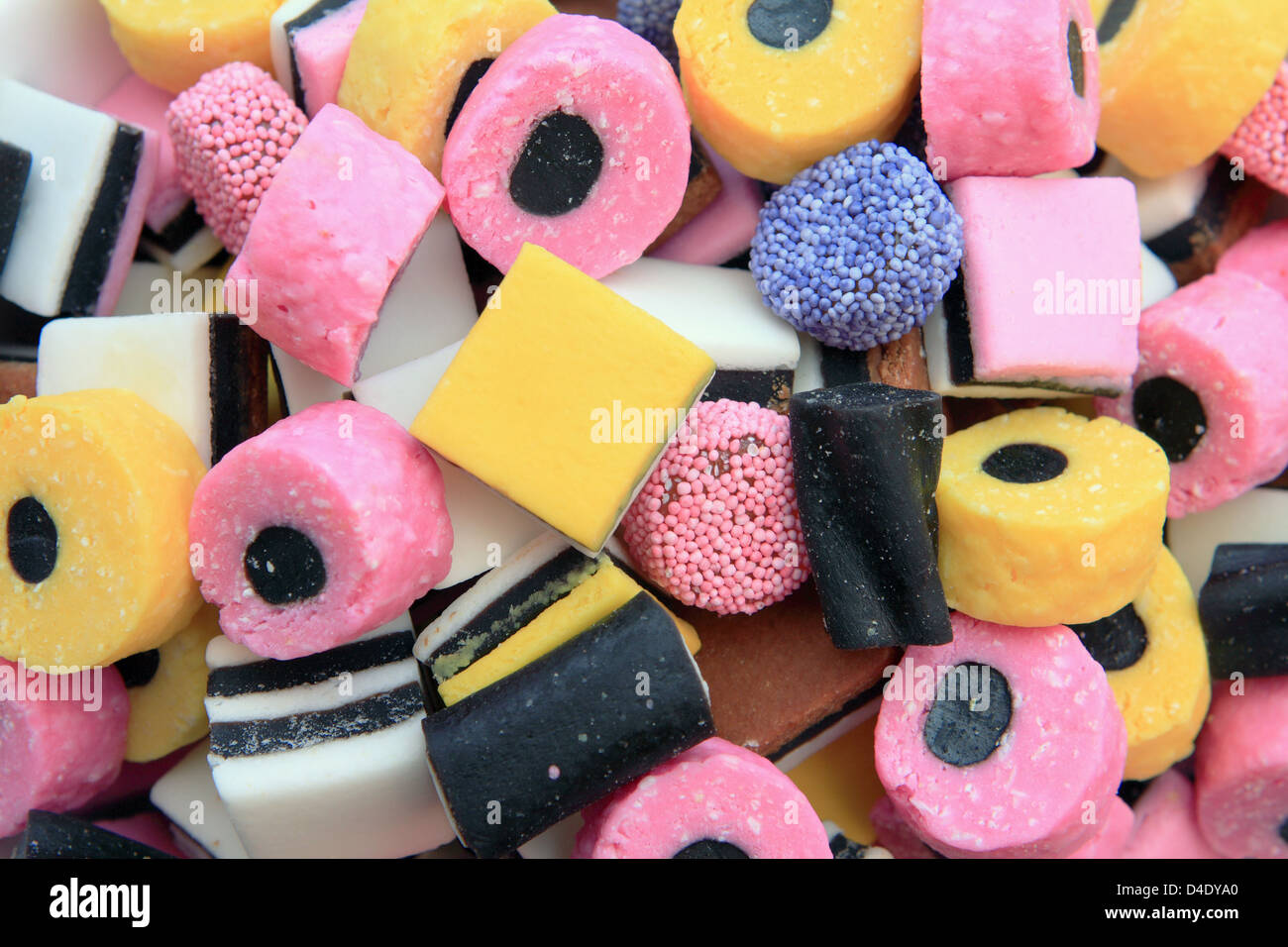 A frame full of liquorice sweets Stock Photo - Alamy