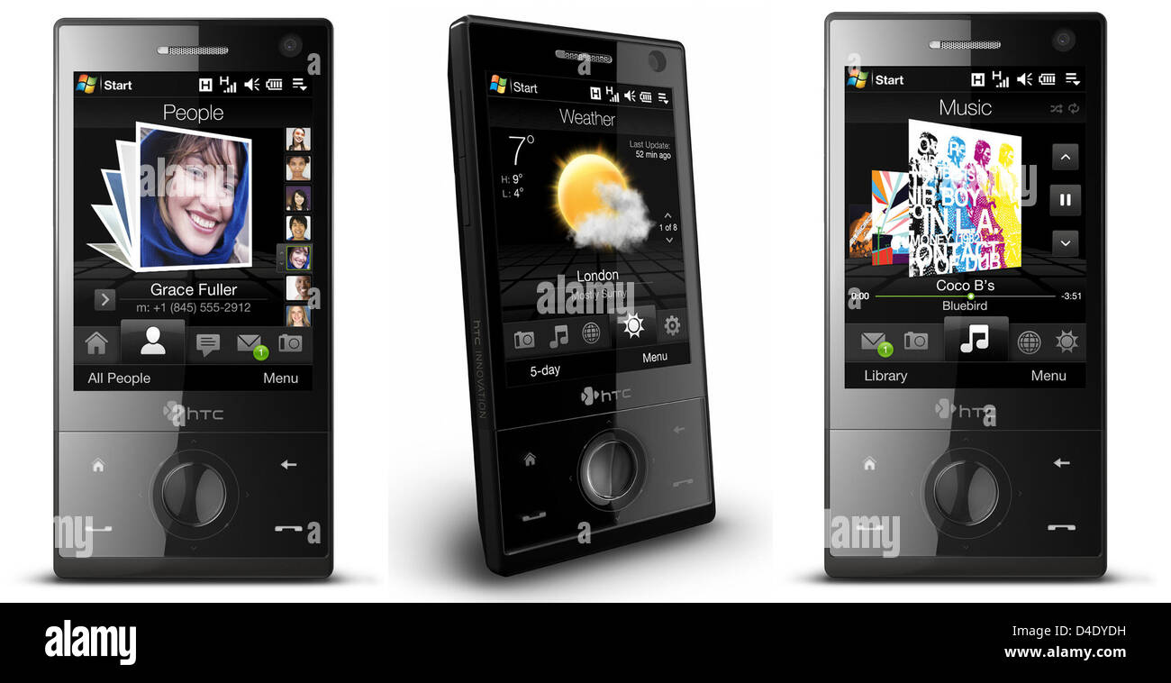 An undated combined handout photo made available by Taiwanese mobile ...