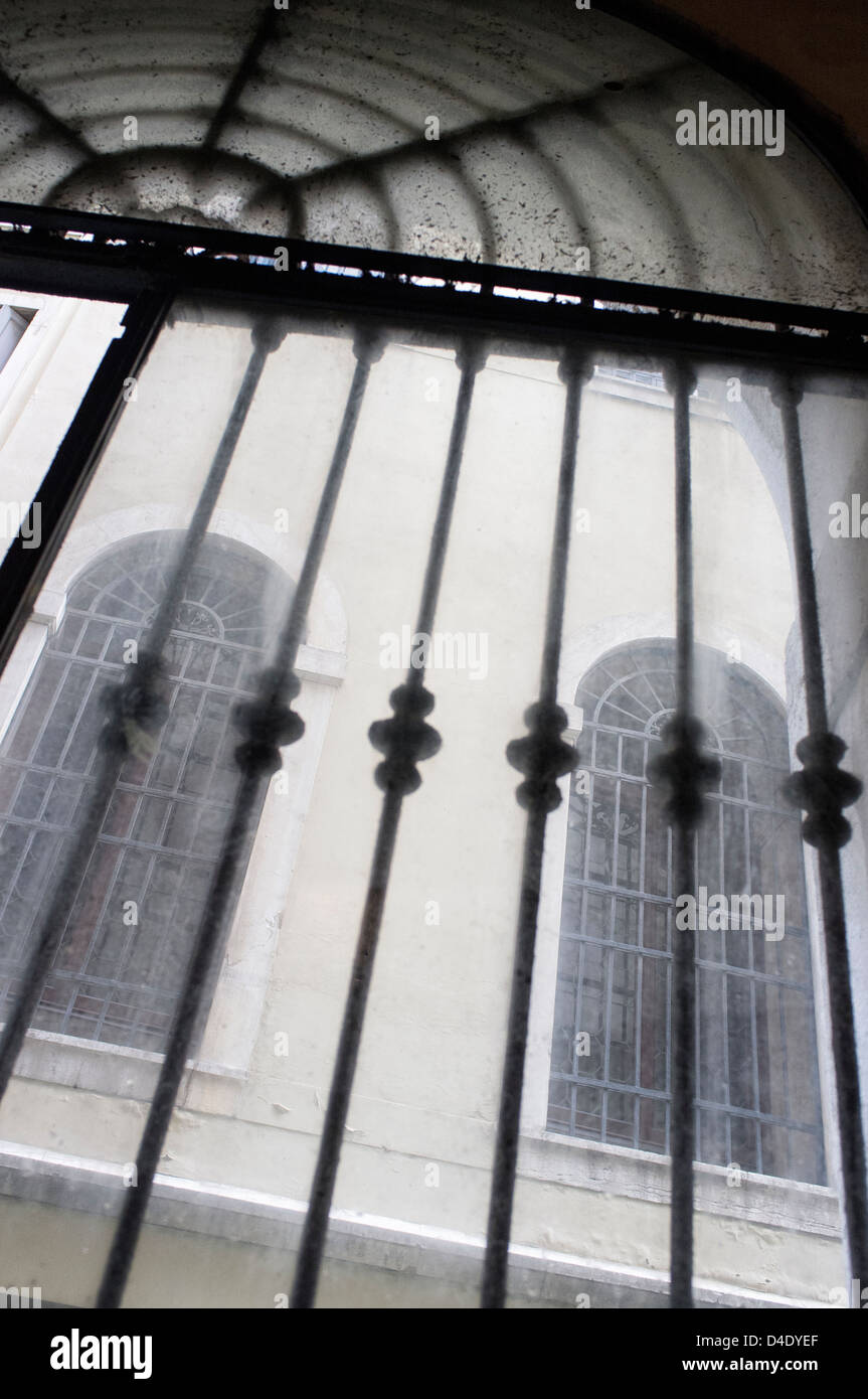 Wrought iron gated windows hi-res stock photography and images - Alamy