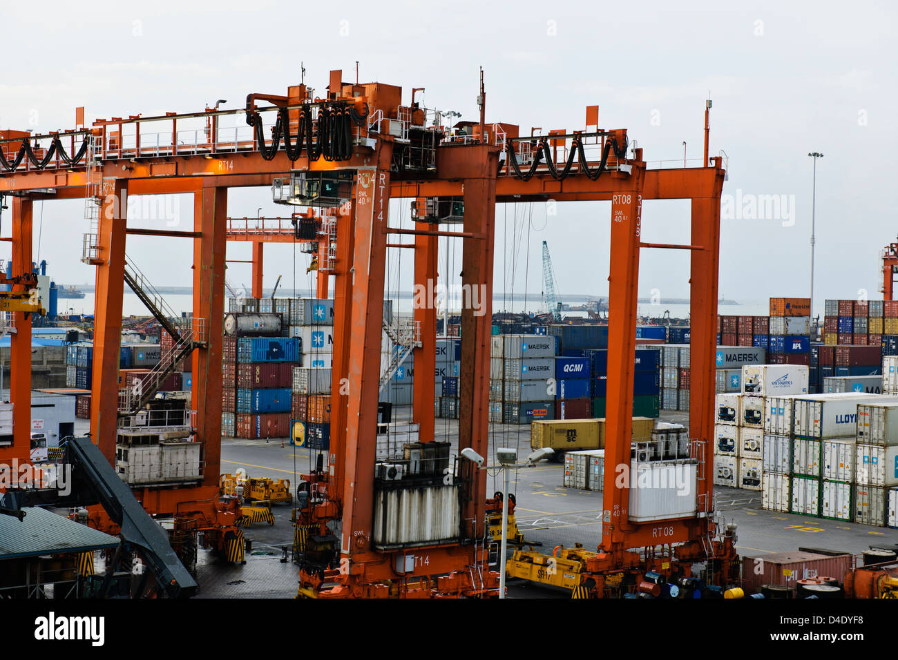 Colombo Port Authority Container Terminal,Gantry Cranes,Ships Unloading ...