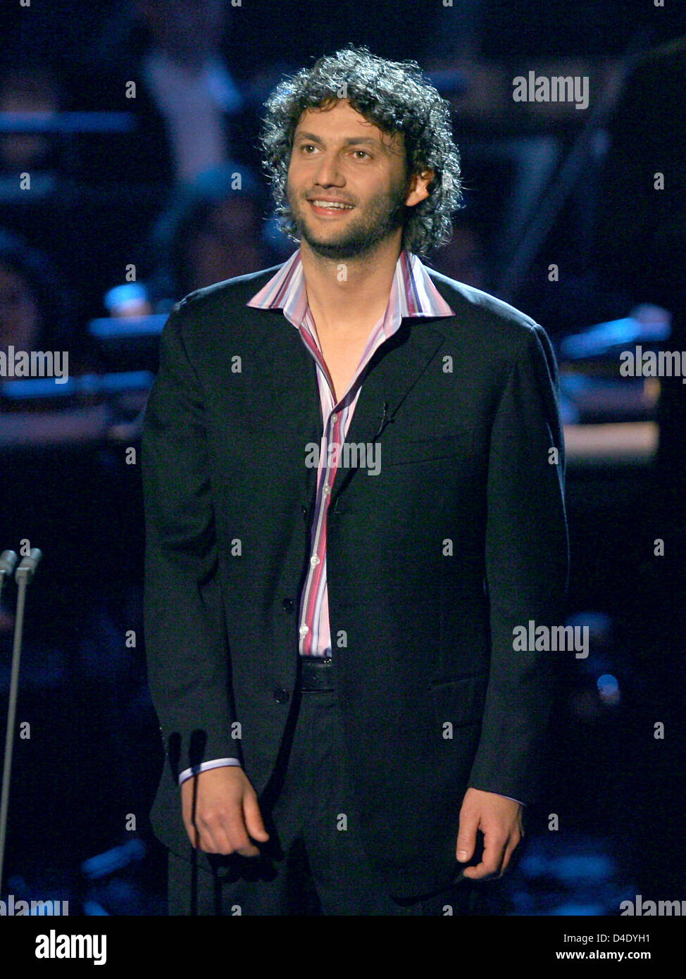 German tenor Jonas Kaufmann pictured at the recording of the TV show ...