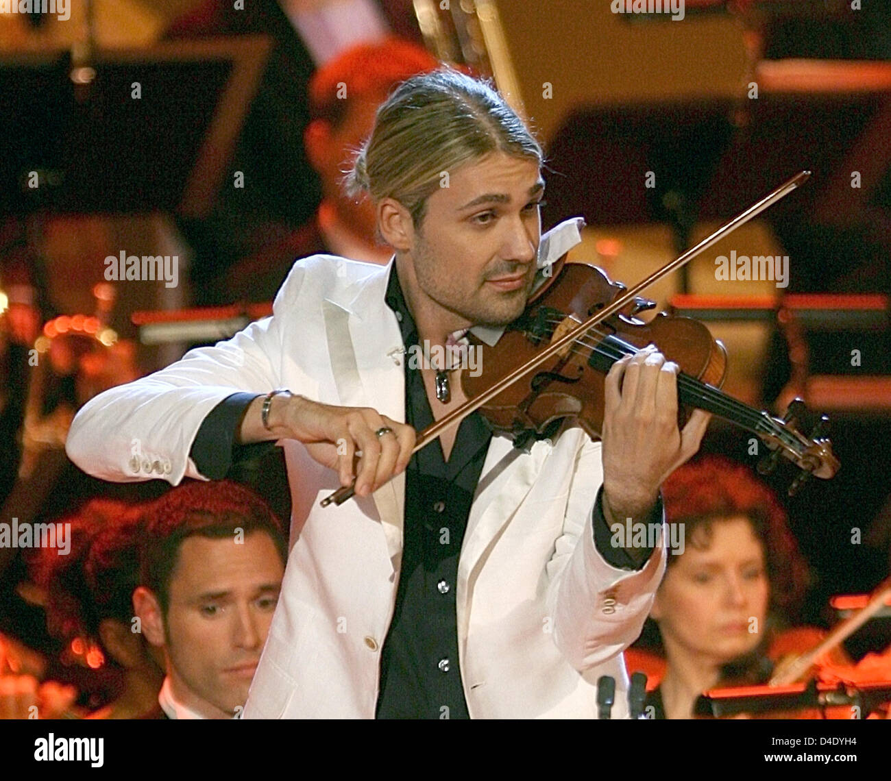 Violin virtuoso David Garrett performs at the recording of the TV show ...