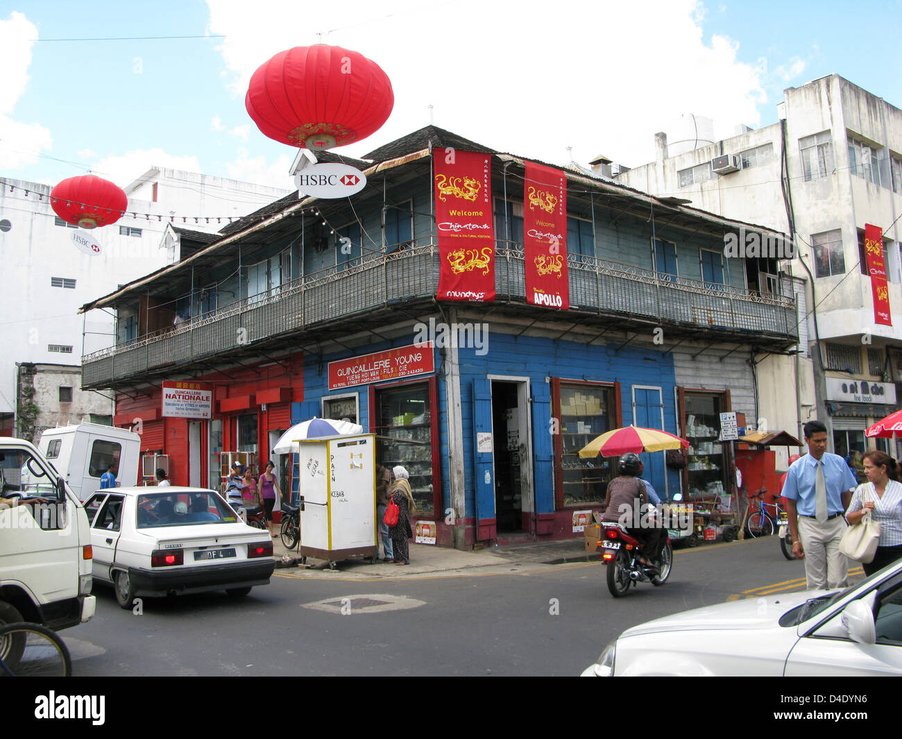 The picture shows the Chinese quarter of Port Louis, Mauritius, 10 ...