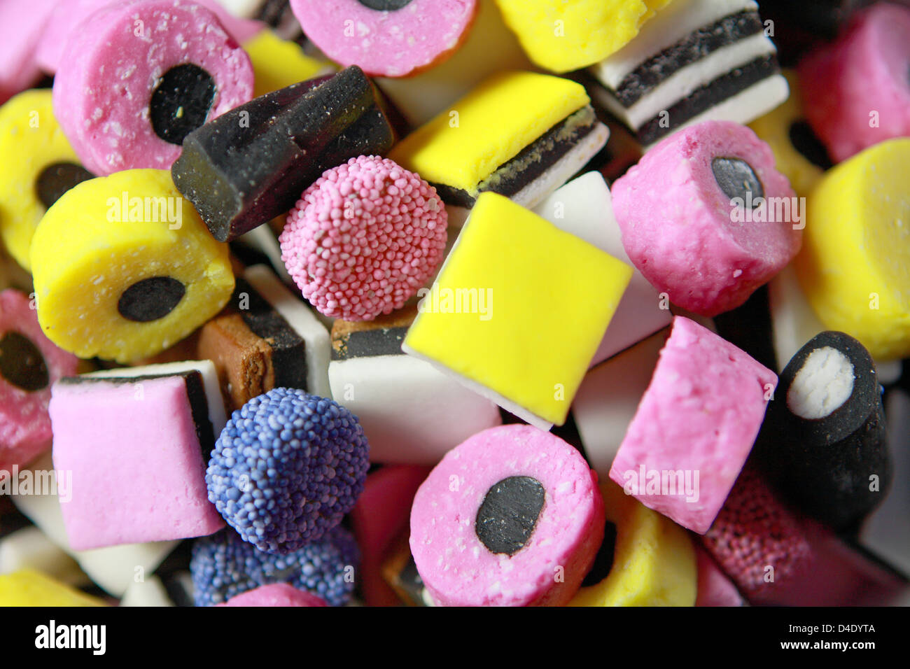 A frame full of liquorice sweets Stock Photo - Alamy
