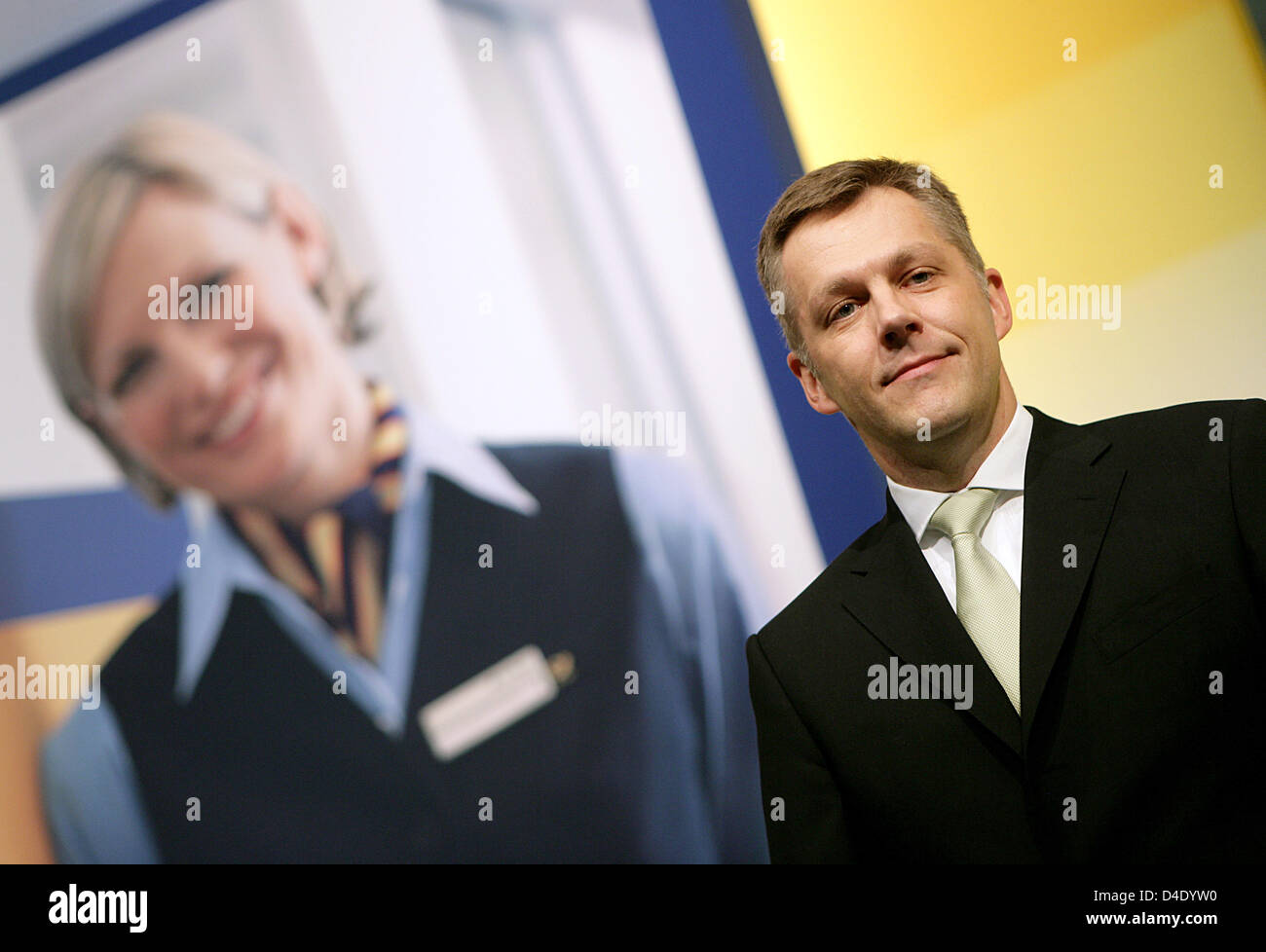 CEO of Deutsche Postbank, Wolfgang Klein, poses during the company's ...