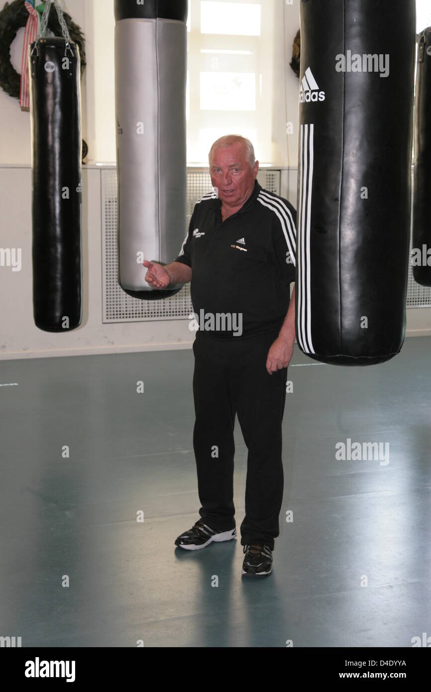 Boxing coach Ulrich Wegner of Sauerland boxing is pictured during a ...