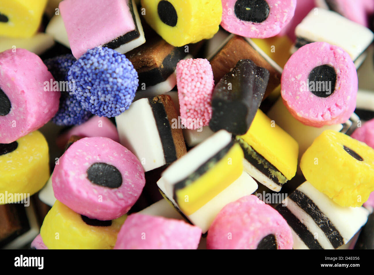 A frame full of liquorice sweets Stock Photo - Alamy
