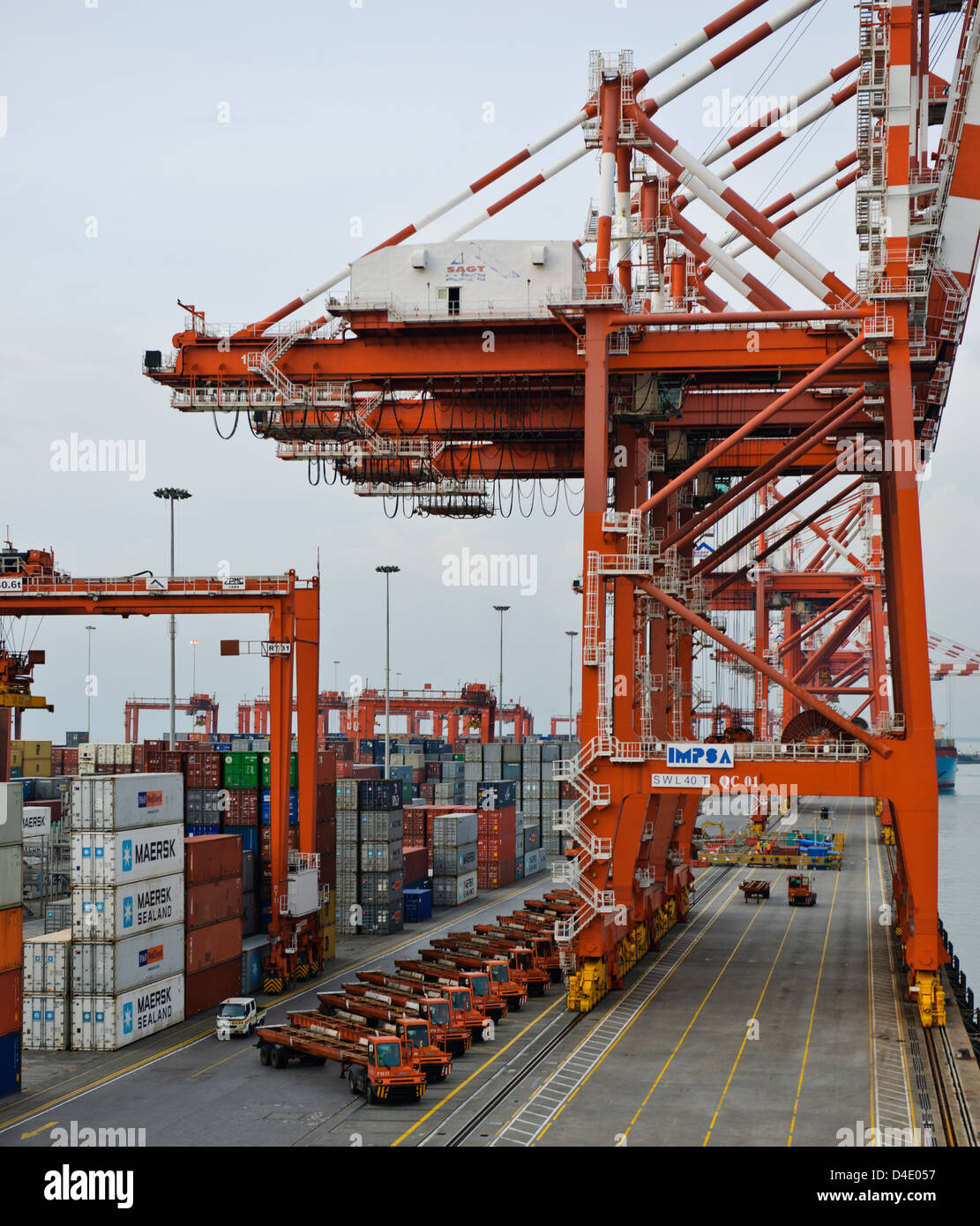 Colombo Port Authority Container Terminal,Gantry Cranes,Ships Unloading ...