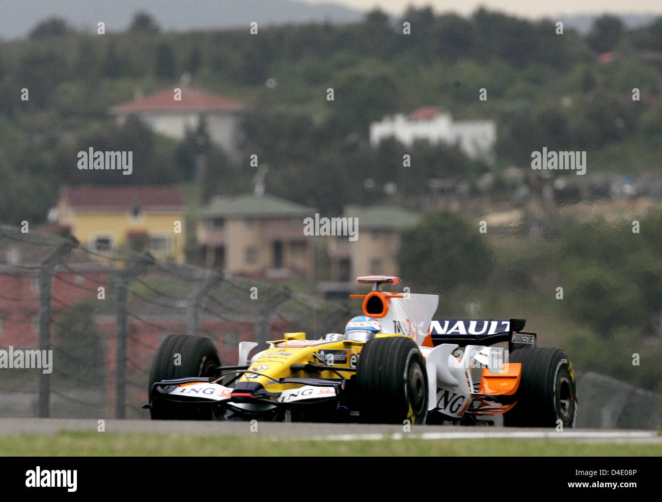 Spanish Formula One driver Fernando Alonso of Renault F1 is on the ...