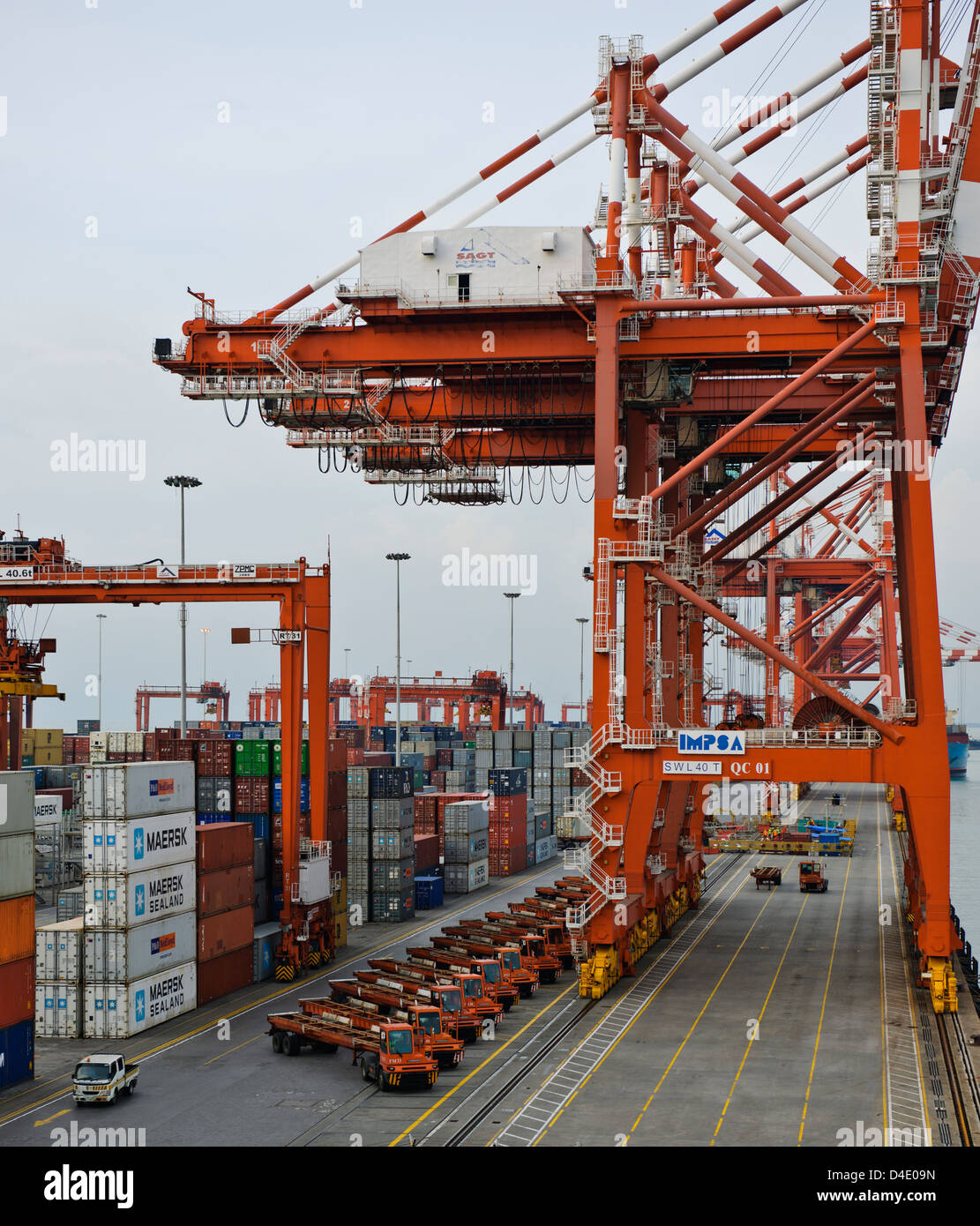 Colombo Port Authority Container Terminal,Gantry Cranes,Ships Unloading ...