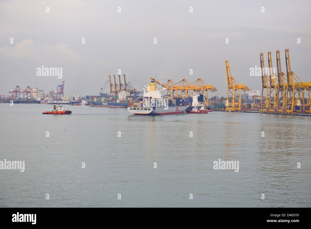 Colombo Port Authority Container Terminal,Gantry Cranes,Ships Unloading ...