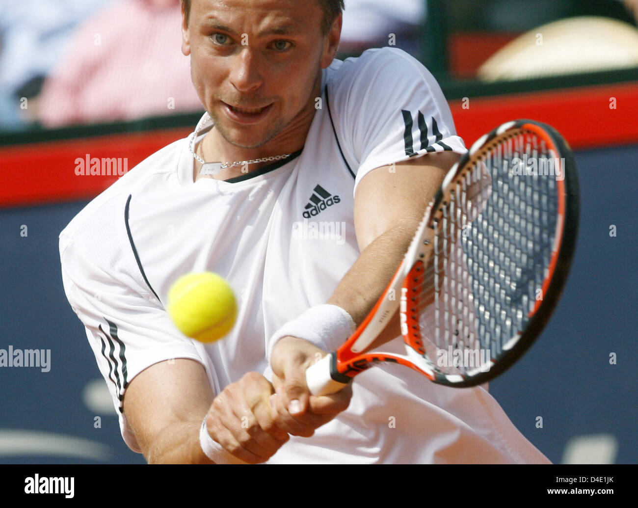 Swedish Robin Soederling is shown in action during the last sixteen ...