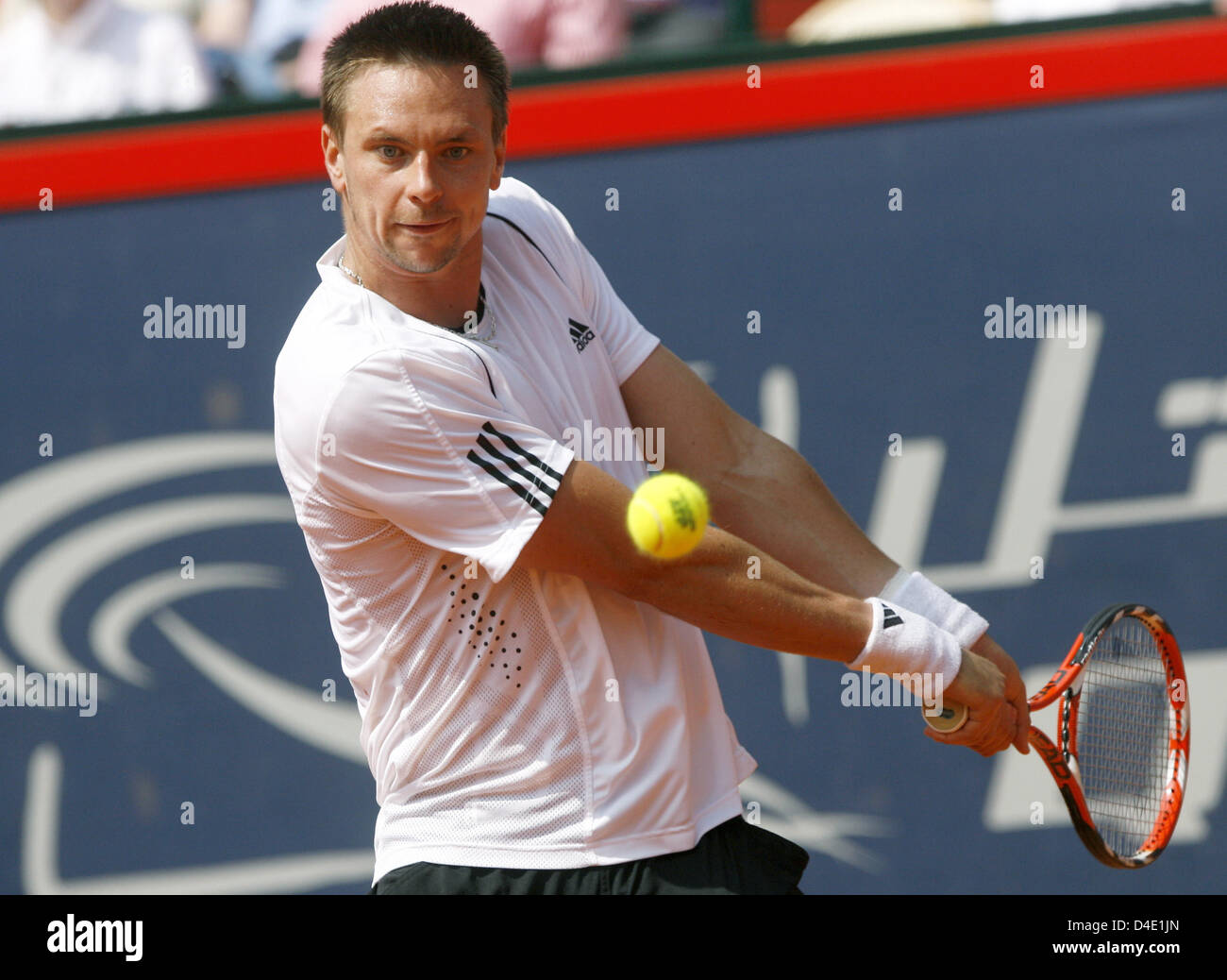 Swedish Robin Soederling is shown in action during the last sixteen ...