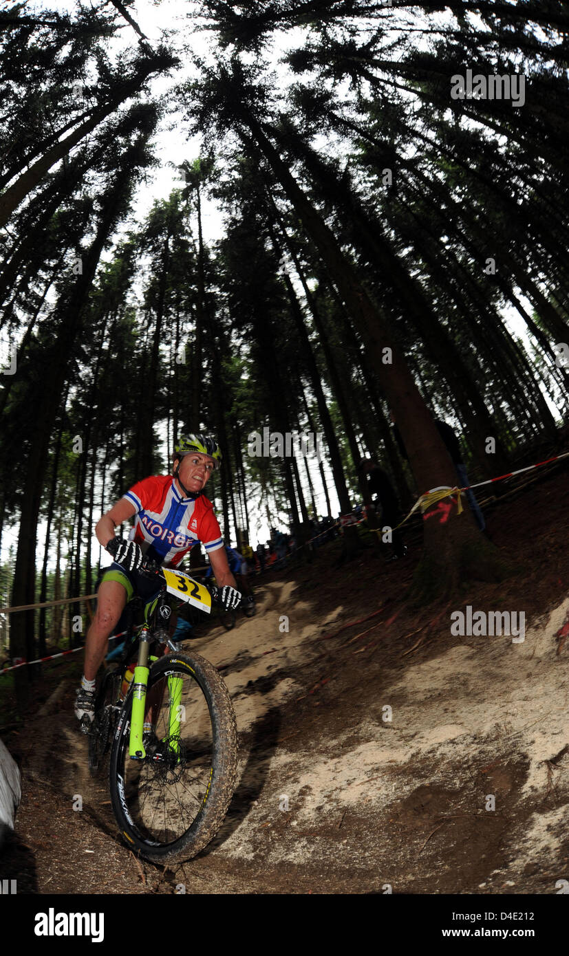 Norwegian Gunn Rita Dahle Flesjaa shown in action during the women's ...