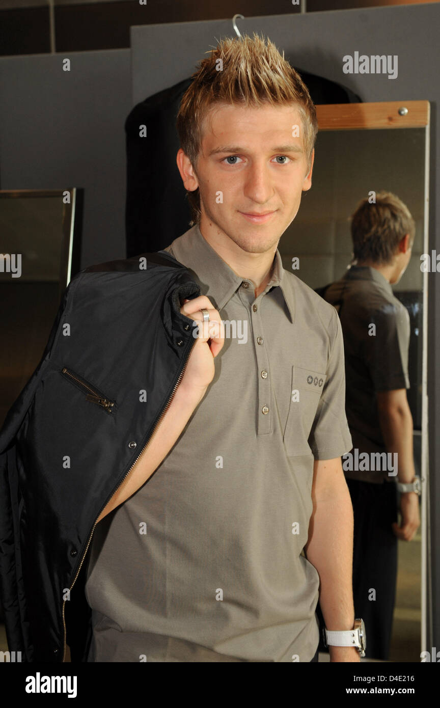 Newly appointed German soccer international Marko Marin smiles during ...