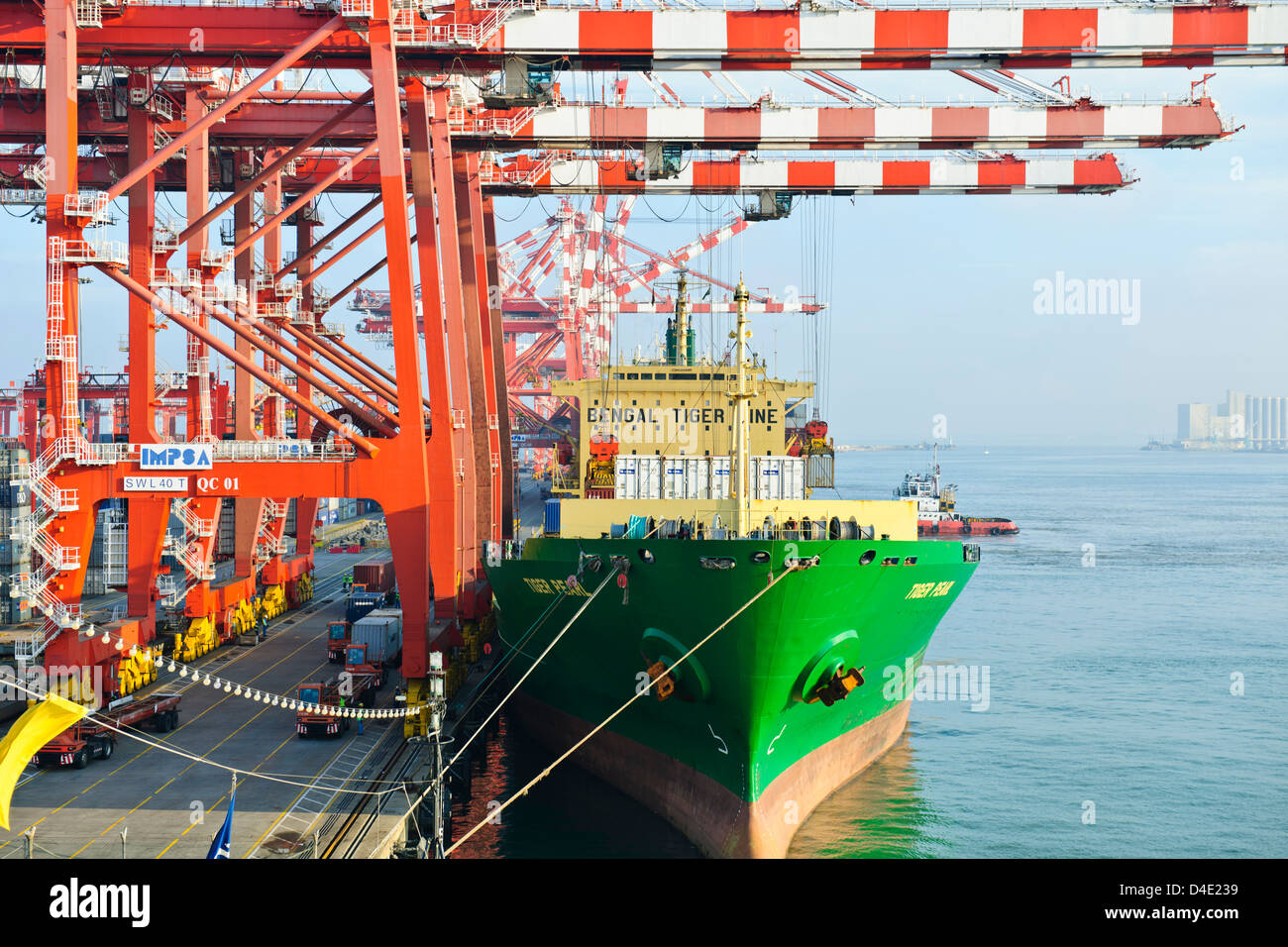 Colombo Port Authority Container Terminal,Gantry Cranes,Ships Unloading ...