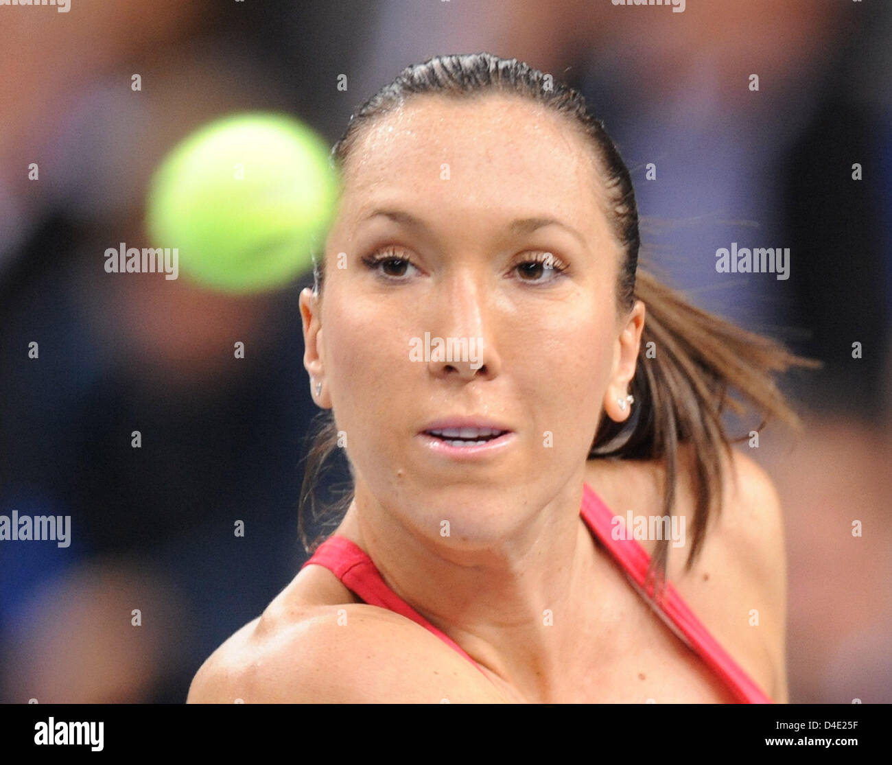 Serbian tennis player Jelena Jankovic is shown in action during the ...