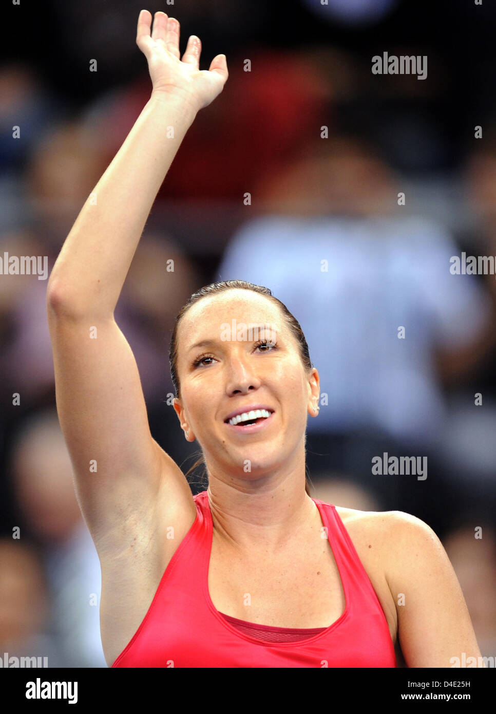 Serbian tennis player Jelena Jankovic is shown in action during the ...