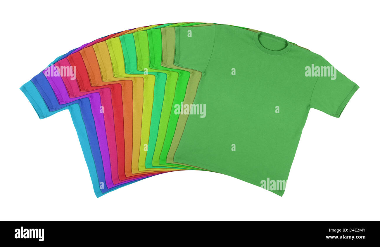 Colorful color teeshirts shirts Stock Photo - Alamy