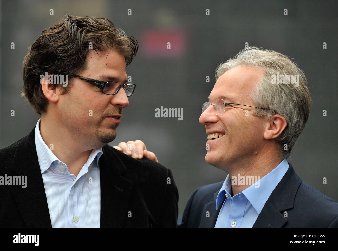 CEO of low-budget airline 'Easyjet' Andy Harrison (R) and the new CEO ...
