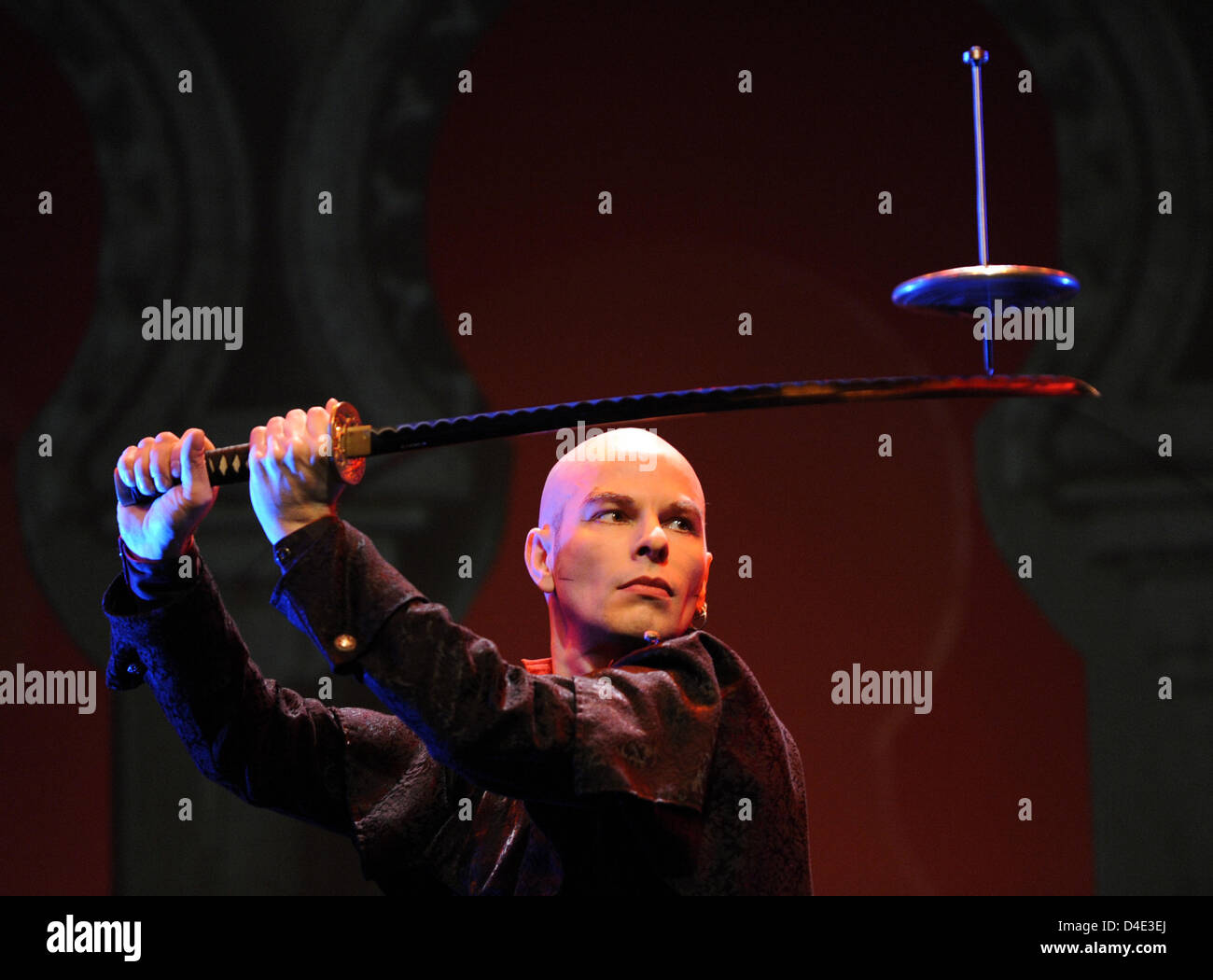 German juggler Jochen Schell poses during a photo call on the vaudeville show 'Orientalis' in ...