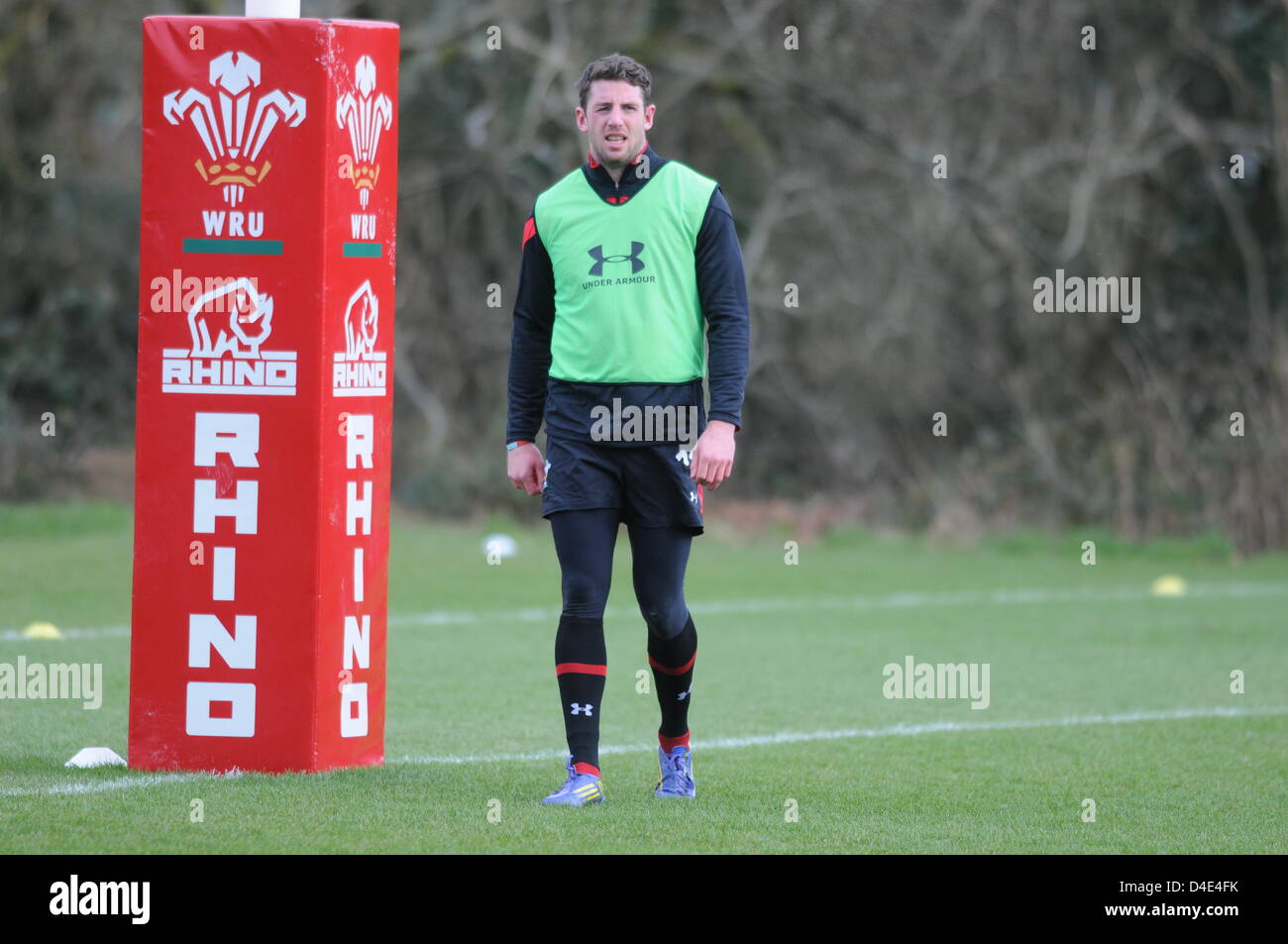Alex Cuthbert during Wales rugby team training session at the Vale ...