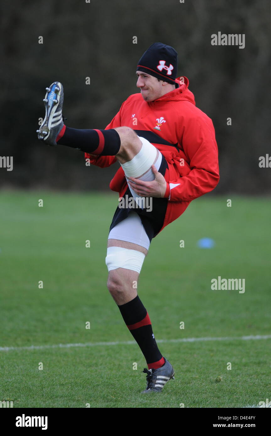 Justin Tipuric during Wales rugby team training session at the Vale ...