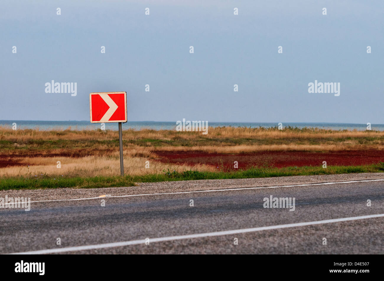 Country road with continuous line, vehicles and circulation, traffic ...