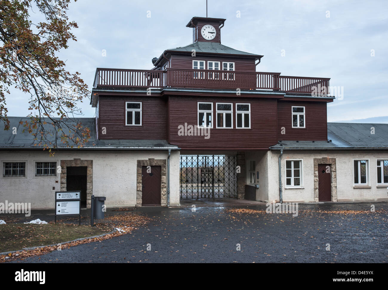 Entrance gate to Buchenwald Concentration Camp; Buchenwald, Germany ...