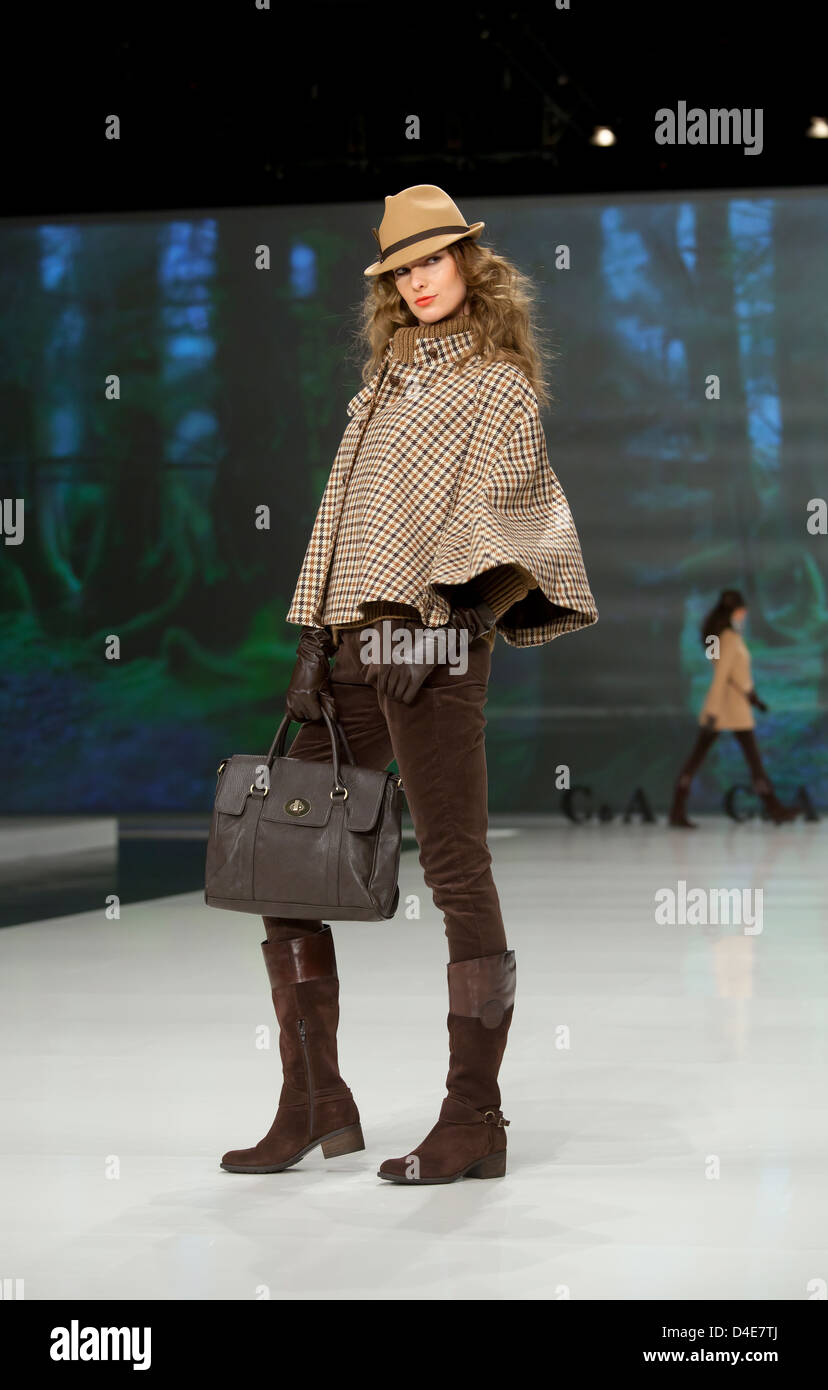 Duesseldorf, Germany, Models present on the C & A fashion show, the ...