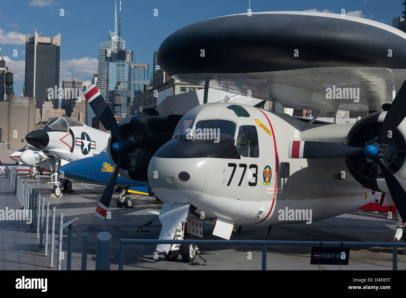 FLIGHT DECK OF INTREPID SEA AIR AND SPACE MUSEUM MANHATTAN NEW YORK ...