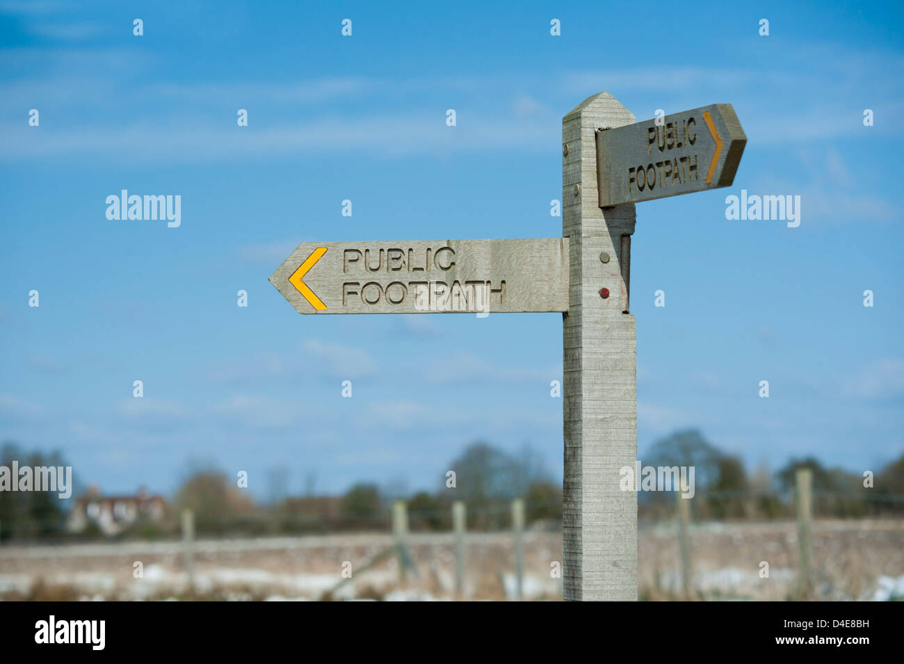 Public footpath sign Stock Photo - Alamy