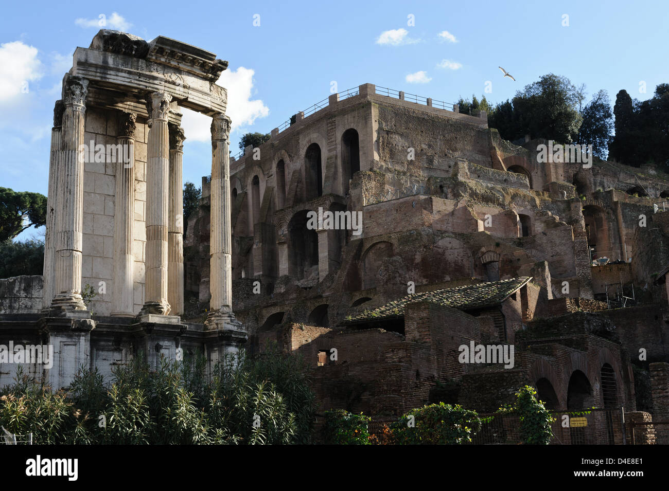 The ruins of 'Foro Romano' or Roman Forum heart of the Roman Empire now ...