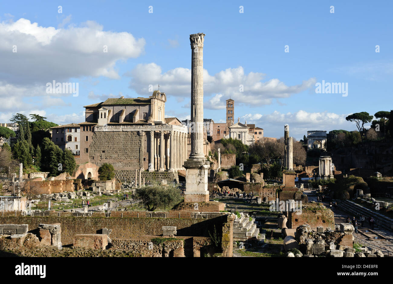The ruins of 'Foro Romano' or Roman Forum heart of the Roman Empire now ...