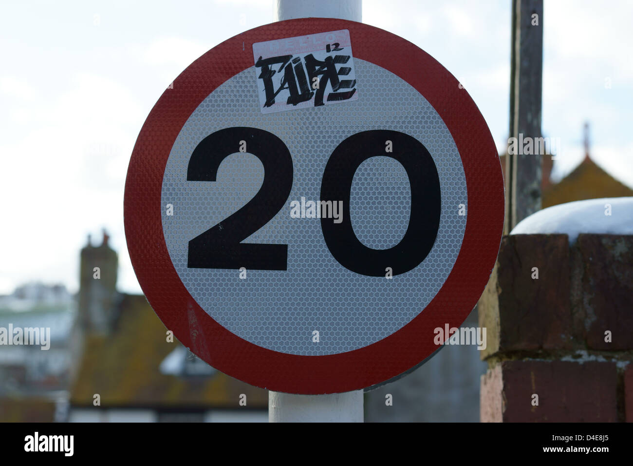 20 MPH sign Stock Photo - Alamy