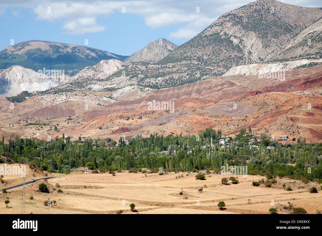 landscape, village, siva province, sebinkarahisar area, anatolia ...