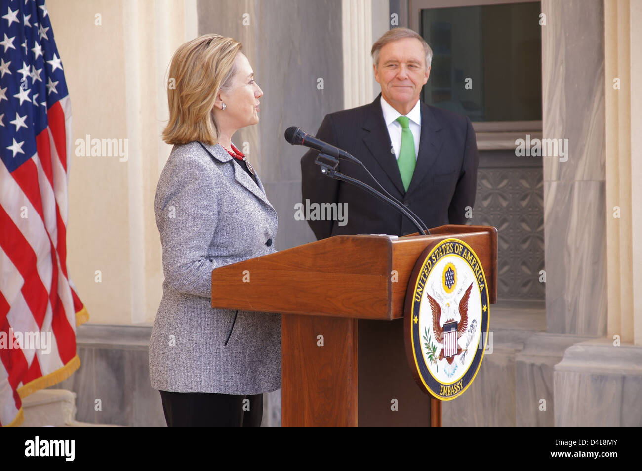 Secretary Clinton, With Ambassador LeBaron, Speaks With U.S. Embassy ...